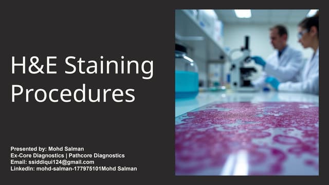 Histopathology staining method | PPTX
