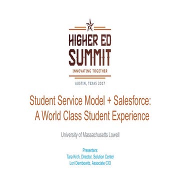 Student Service Model + Salesforce = A World Class Student Experience | PPT