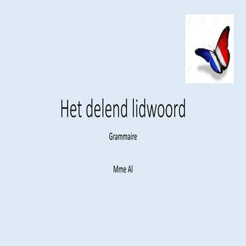 Het delend lidwoord | PPTX