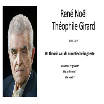 Het denken van rene girard | PPTX