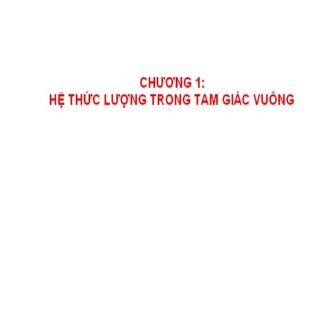 He thuc luong trong tam giac vuong | PPT