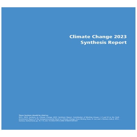 IPCC AR6 Synthesis Report – Global Climate Risks, Water Stress & Food ...
