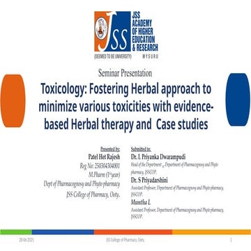 Herbal Toxicology: Evidence-Based Approaches to Minimize Toxicities ...