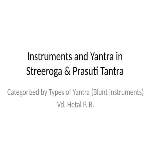 Instruments for BAMS part 1- PTSR subject | PPTX