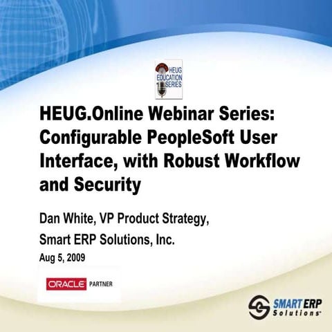 Heug webinar series smart erp aug2009 | PPT