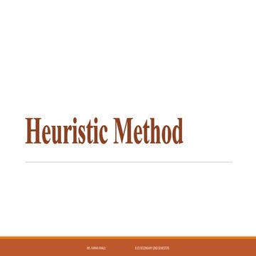 Heuristic method | PPTX