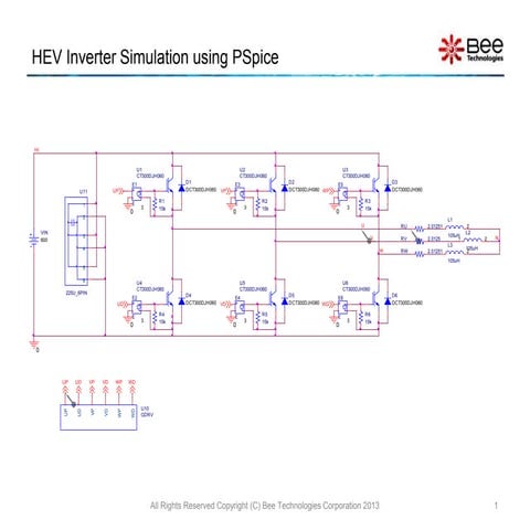 HEV Inverter Simulation using PSpice | PPT