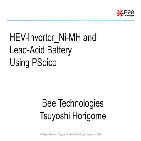HEV-Inverter Ni-MH and Lead-Acid Battery Using PSpice | PPT