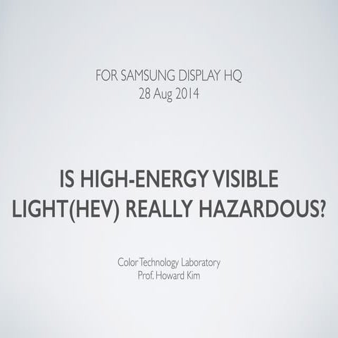 Is HEV Light (Blue Light) Really Hazardous? (mixed Korean texts) | PDF