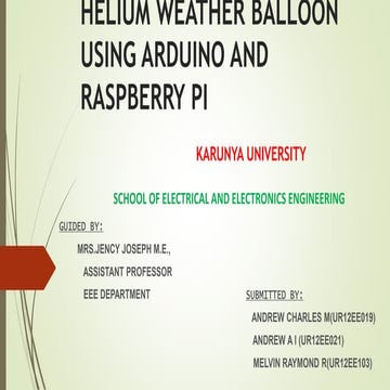 Helium Weather Balloon project, Karunya University, Coimbatore, Tamil ...