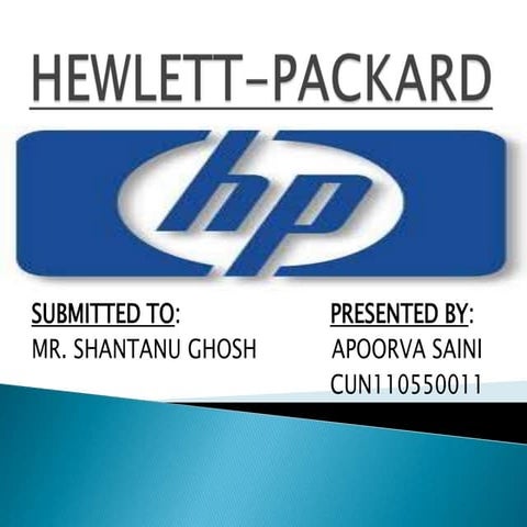 Hewlett packard | PPT