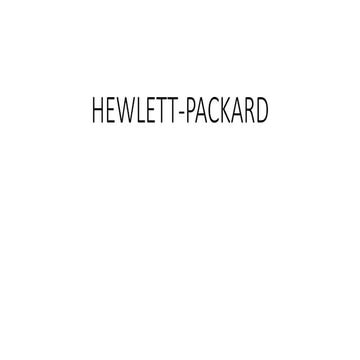 Hewlett packard ppt fix | PPTX