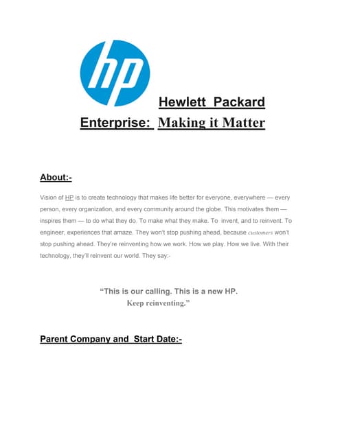 Hp ppt | PPTX | Computing | Technology & Computing