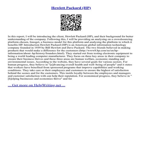 Hewlett Packard (HP) | PDF