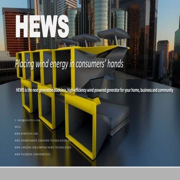 HEWS Technologies pitch deck | PPTX