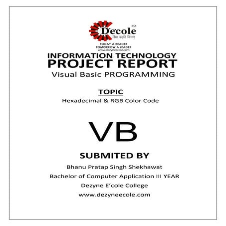 Bhanu Pratap Singh Shekhawat, BCA Third Year | PDF