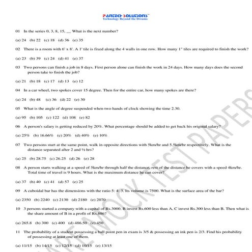 Hexaware mock test1 | PDF