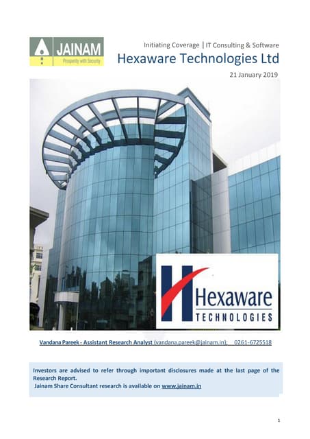 Hexaware Technologies Corporate overview | PPT