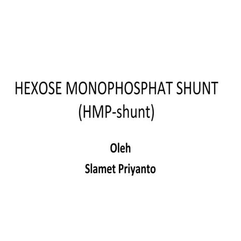 Hexose monophosphat shunt | PPT