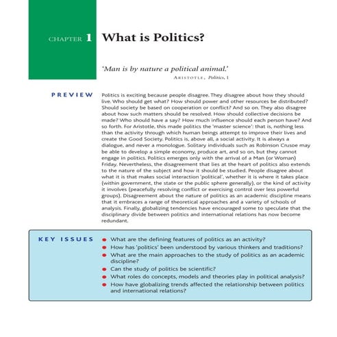 What is Politics by Andrew Heywood - Introduction to Politics | PPT