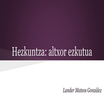 Hezkuntza altxor ezkutua | PPTX