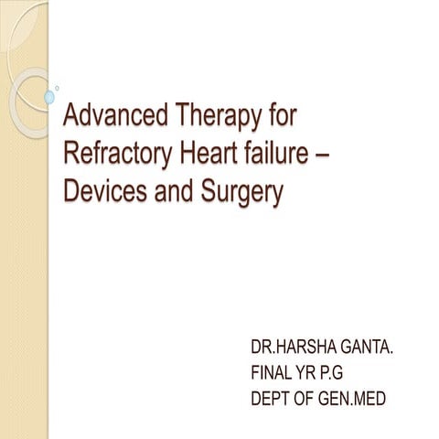 refractory heart failure | PPTX