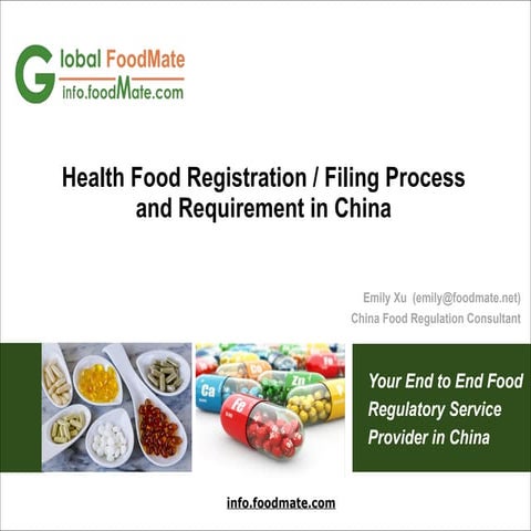 Process guidelines for foreign companies exporting health food to China ...