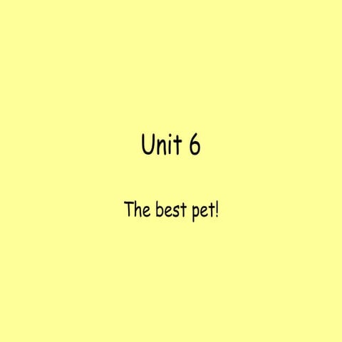 ESL Teaching pets | PPT
