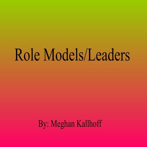 H:\Facts\My Role Models | PPT