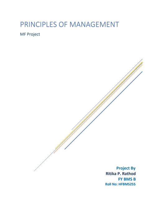 Principles of Management Project CLASS XII | DOCX