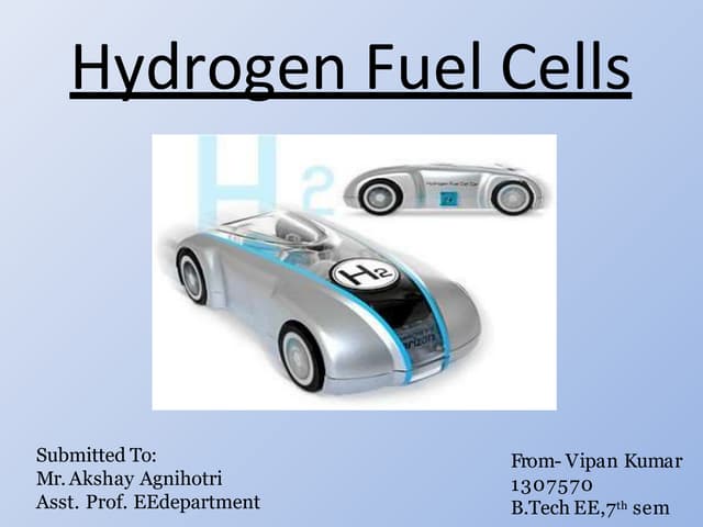 HYDROGEN POWERED CARS | PPTX
