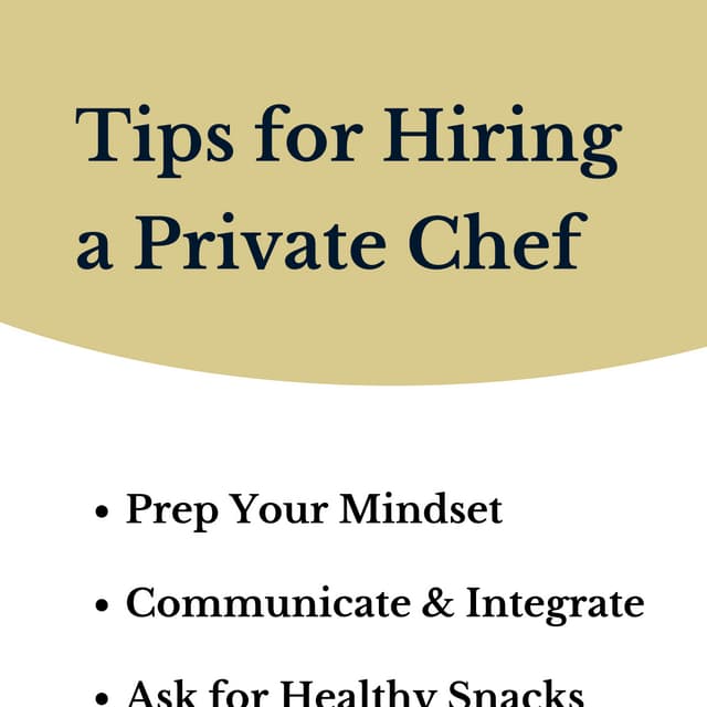 Tips for Hiring a Private Chef | PDF