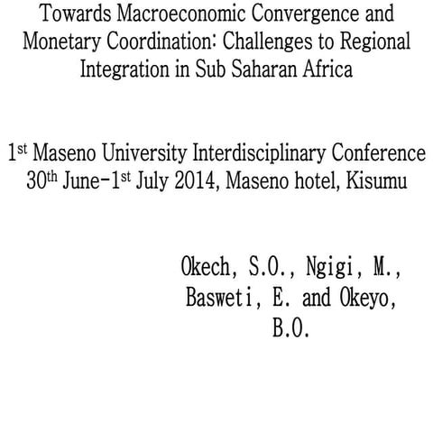 Maseno conference | PPTX