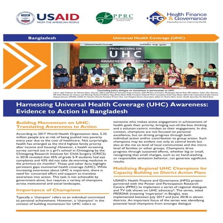 Harnessing Universal Health Coverage (UHC) Awareness: Evidence to ...