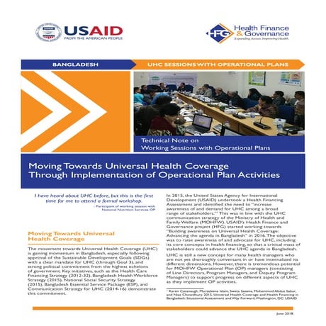 Moving Towards Universal Health Coverage Through Implementation of ...