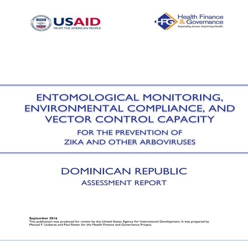Entomological Monitoring, Environmental Compliance, and Vector Control ...