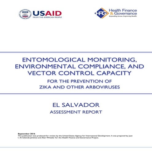 Entomological Monitoring, Environmental Compliance, and Vector Control Capacity for the ...