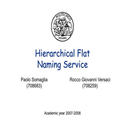 Hierarchical Flat Naming Service - CORBA-Based Academic Project | PDF
