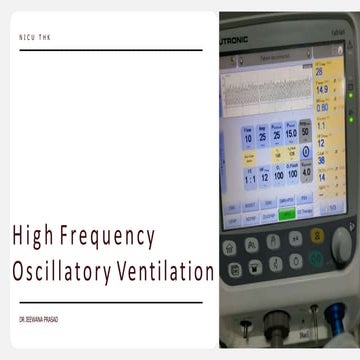 HIGH FREQUENCY VENTILATION - NEONATES | PPTX