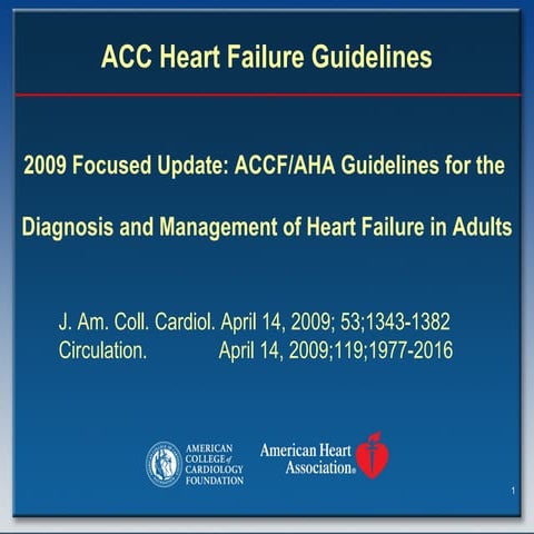 2009 ACCF/AHA Heart Failure Guidelines | PPT