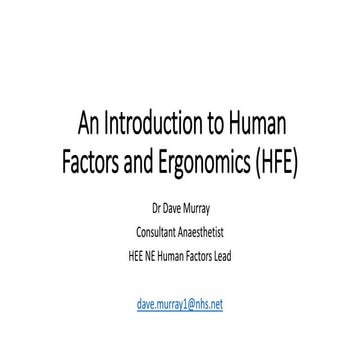 Introduction to Human Factors | PPTX