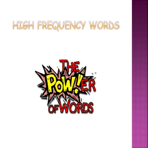 High-Frequency Words (Unit 1) | PPTX