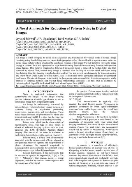 Image Denoising Using Wavelet Transform | PDF