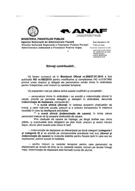 Informatii detasare | PDF