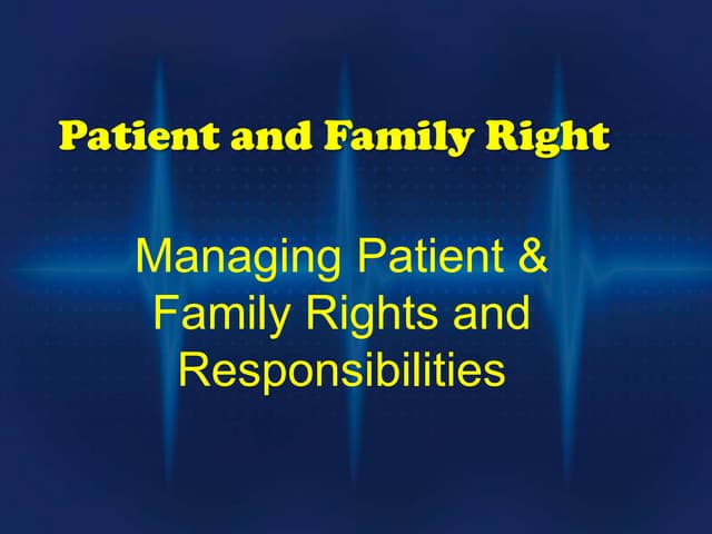 The Patients' Rights Charter | PDF