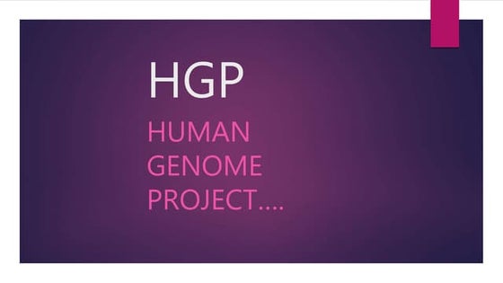Human genome project | PPTX