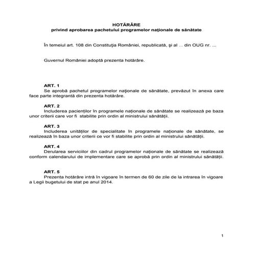 HG pachet programe nationale | PDF