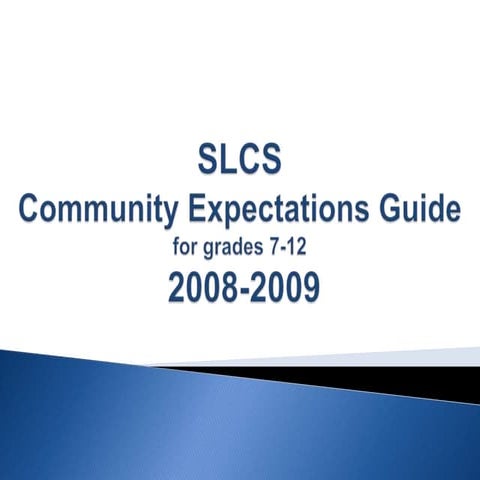Community Expectations Guide PowerPoint | PPT