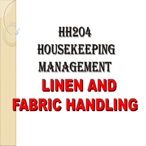LINEN AND FABRIC | PPT