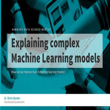 HH Data Science Meetup: Explaining complex machine learning models with LIME | PDF